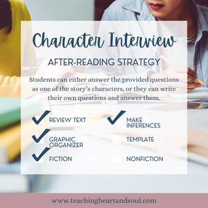 Post Reading Activities for Deeper Understanding — Teaching Heart & Soul