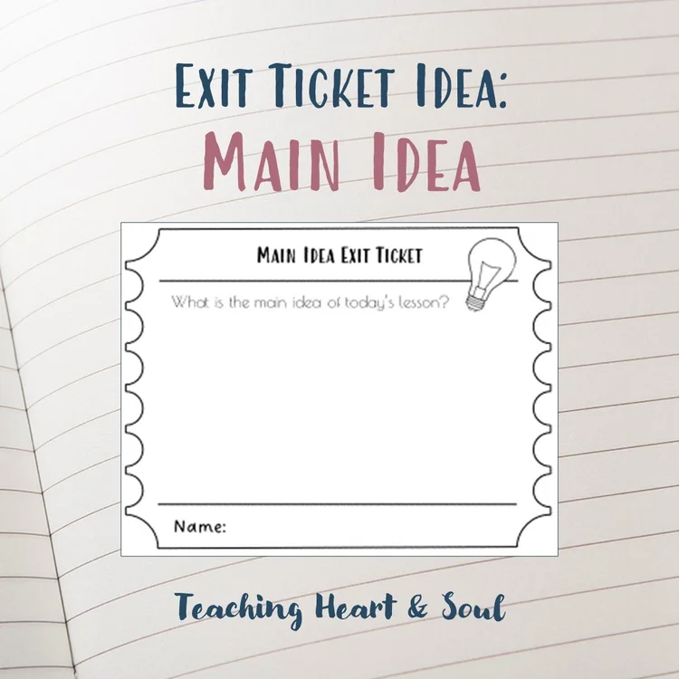 Exit Ticket Ideas to Help Students Reflect on Learning — Teaching Heart ...