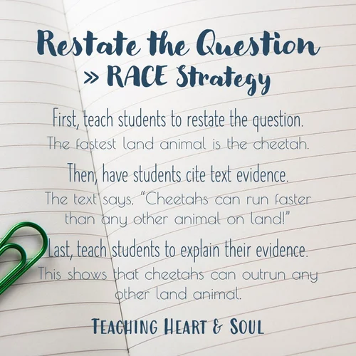 How to Practice Restating the Question — Teaching Heart & Soul