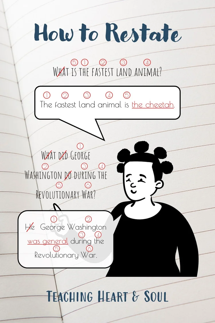 How to Practice Restating the Question — Teaching Heart & Soul