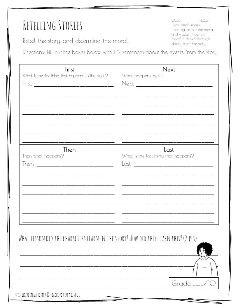 Strategies to Use When Retelling Stories — Teaching Heart & Soul