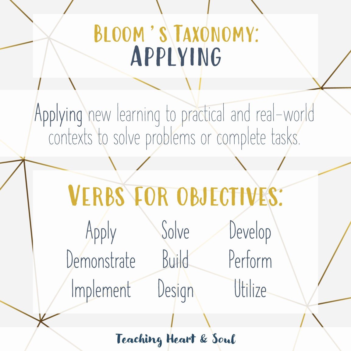 Using Bloom's Taxonomy in Learning Objectives — Teaching Heart & Soul