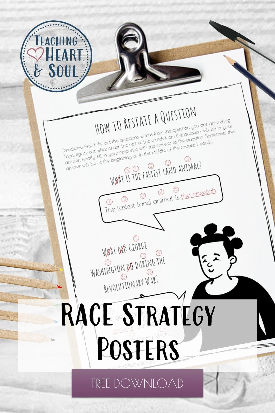 FREE RACE Strategy Posters — Teaching Heart & Soul