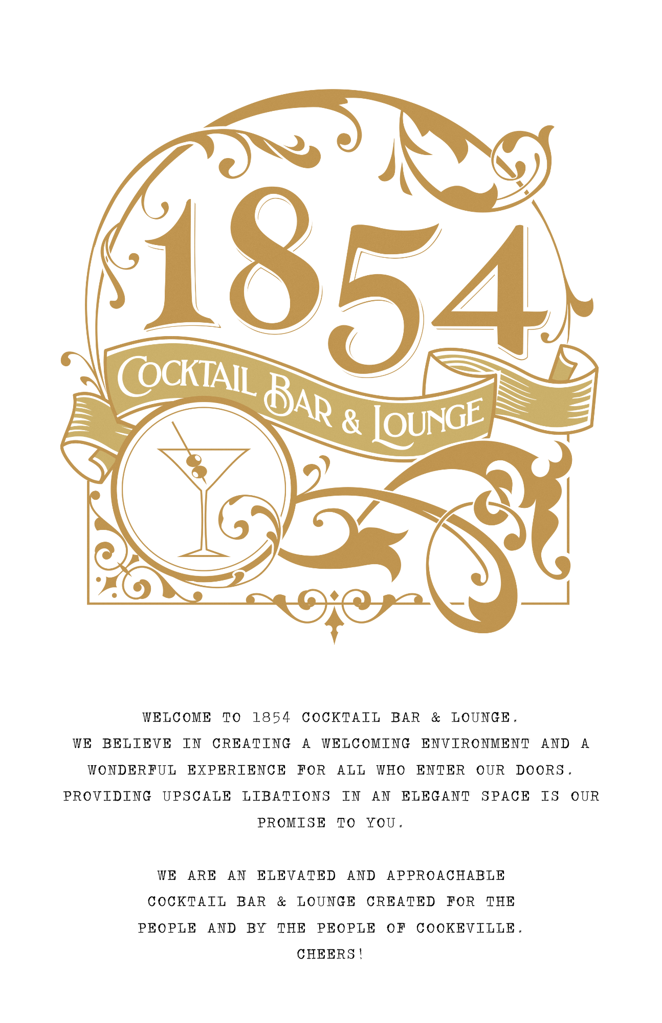Menus — 1854 Cocktail Bar & Lounge