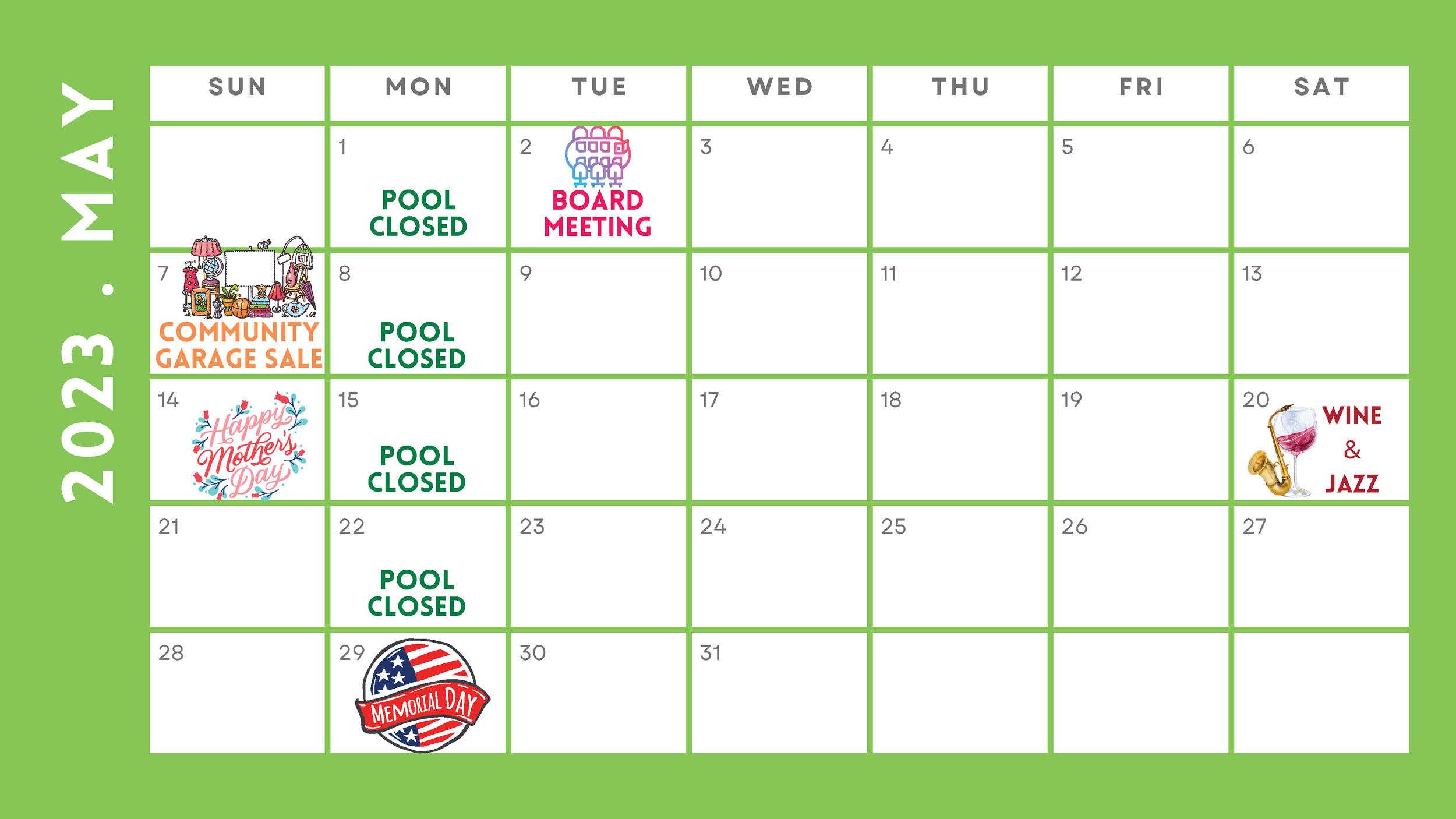 Calendar — Trophy Ridge HOA