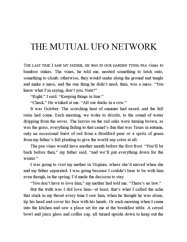 The Mutual UFO Network by Lee Martin — Dzanc Books