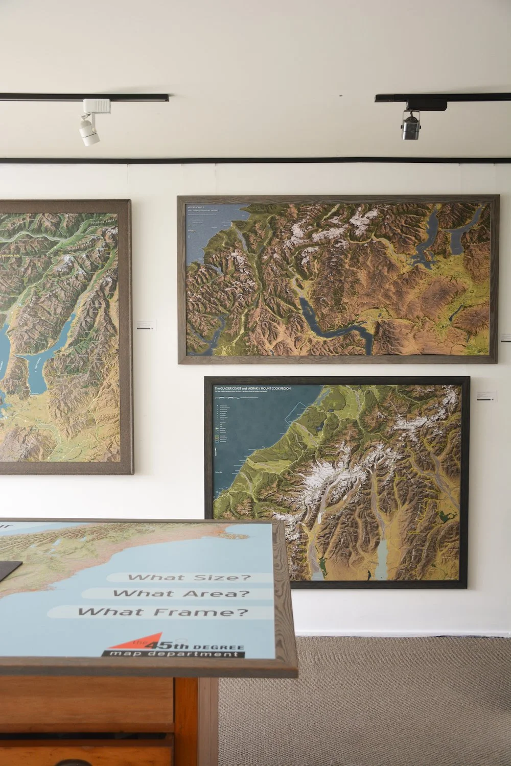 Custom Framed NZ Maps — The 45th Degree