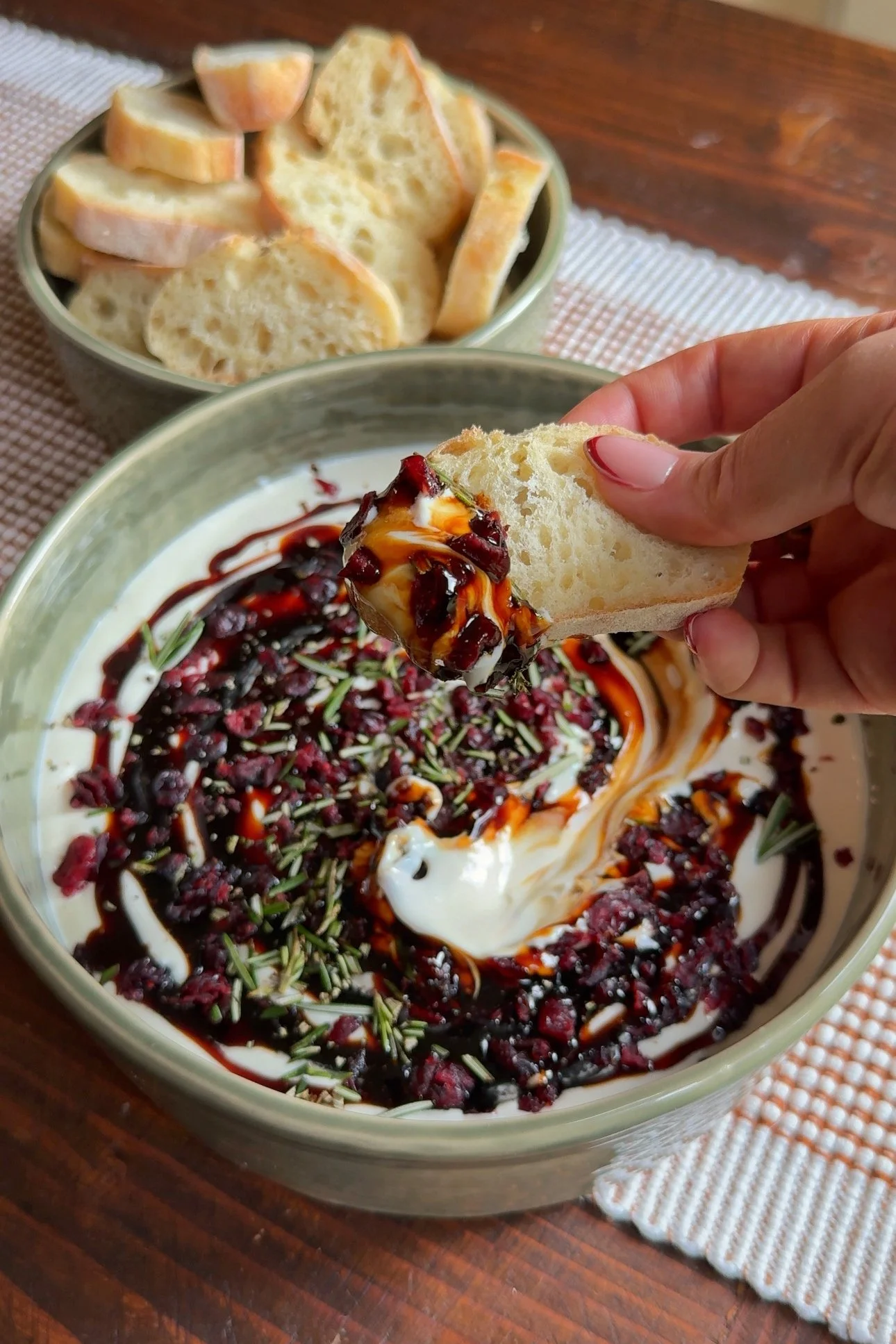 Whipped Ricotta Dip With Balsamic and Cranberries — Cailee Eats