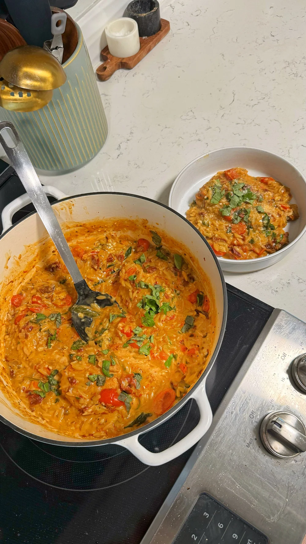 One Pot Creamy Orzo Tuscan Chicken — Cailee Eats