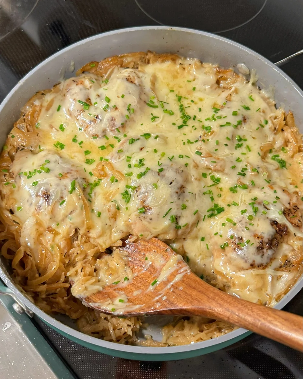 French Onion Chicken and Rice Skillet — Cailee Eats