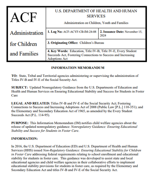 Education Stability — Legal Center for Foster Care & Education