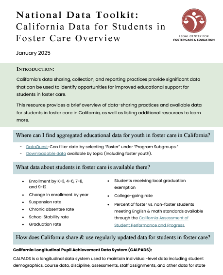 National Data Toolkit — Legal Center for Foster Care & Education