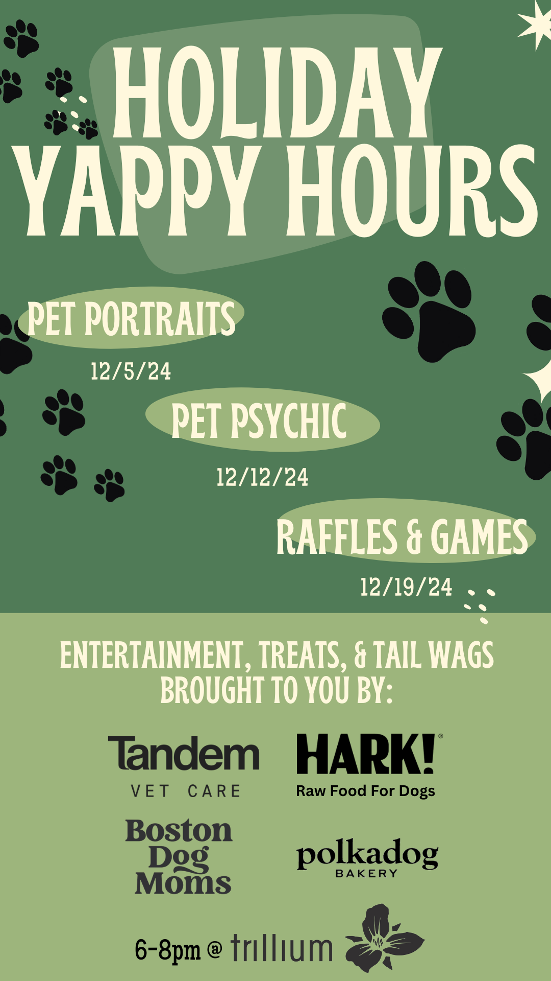 Holiday Yappy Hours at Trillium Fort Point — BostonDogMoms.com