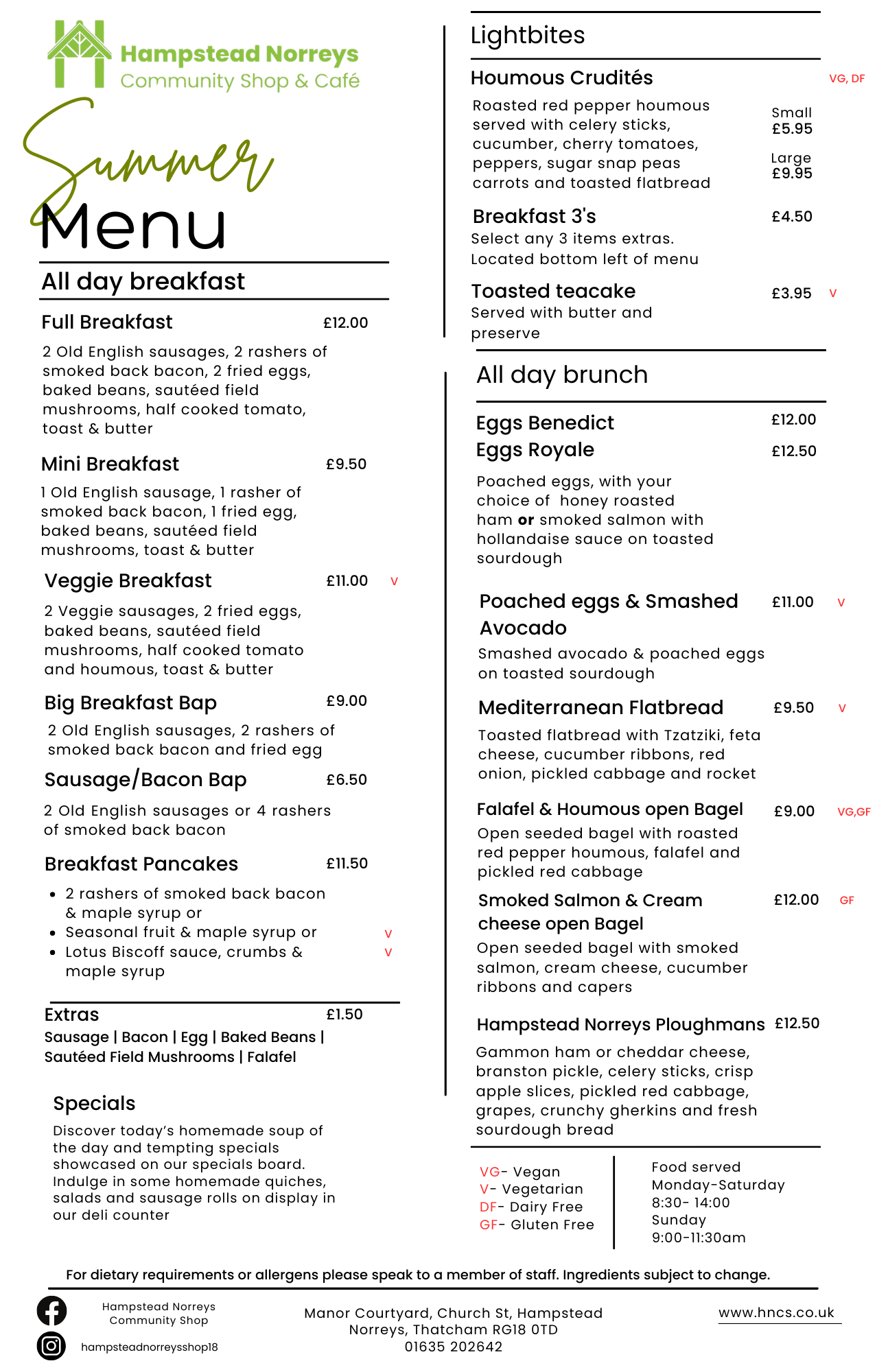 General 4 — Hampstead Norreys Community Shop and Cafe