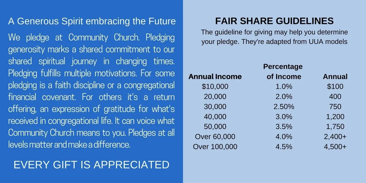 Giving to Community — The Community Church of New York