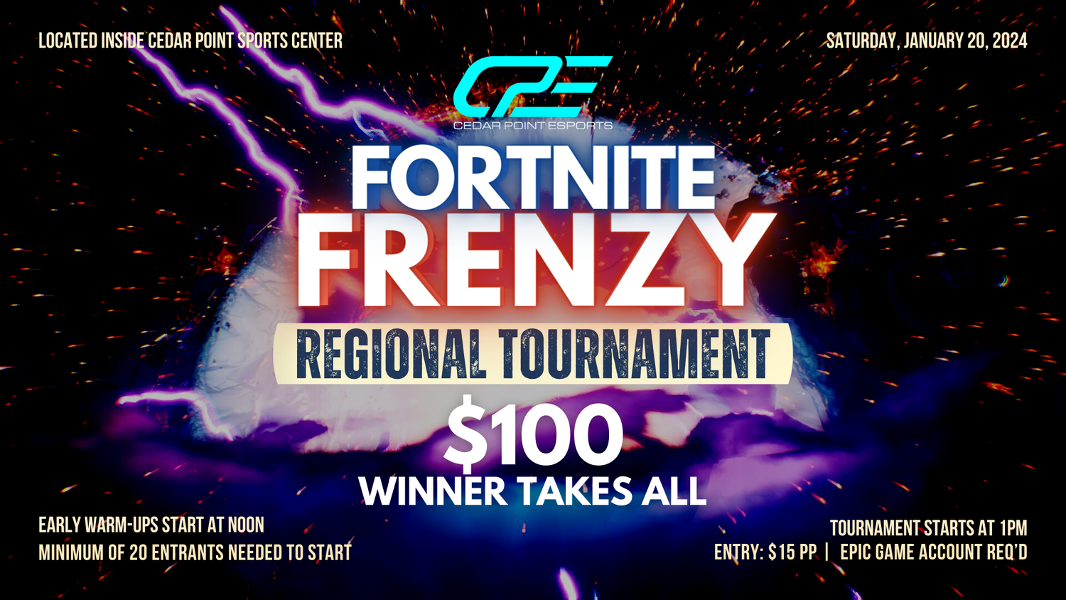Fortnite Frenzy Regional Tournament — CEDAR POINT ESPORTS