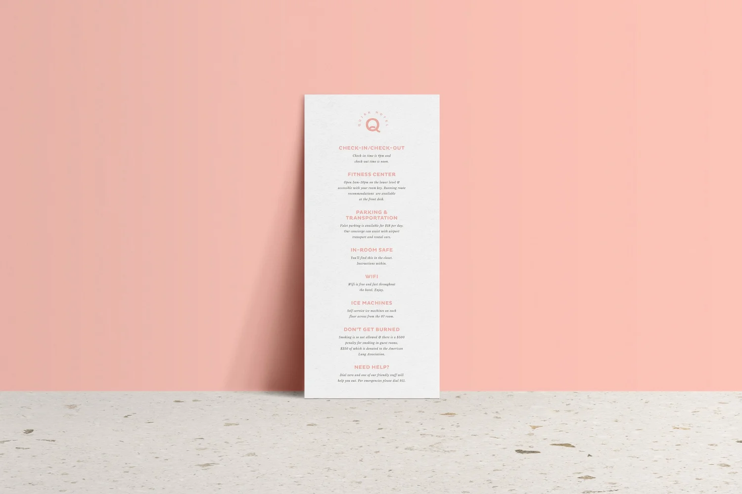 Quirk Hotel — PALINDROME CREATIVE CO.