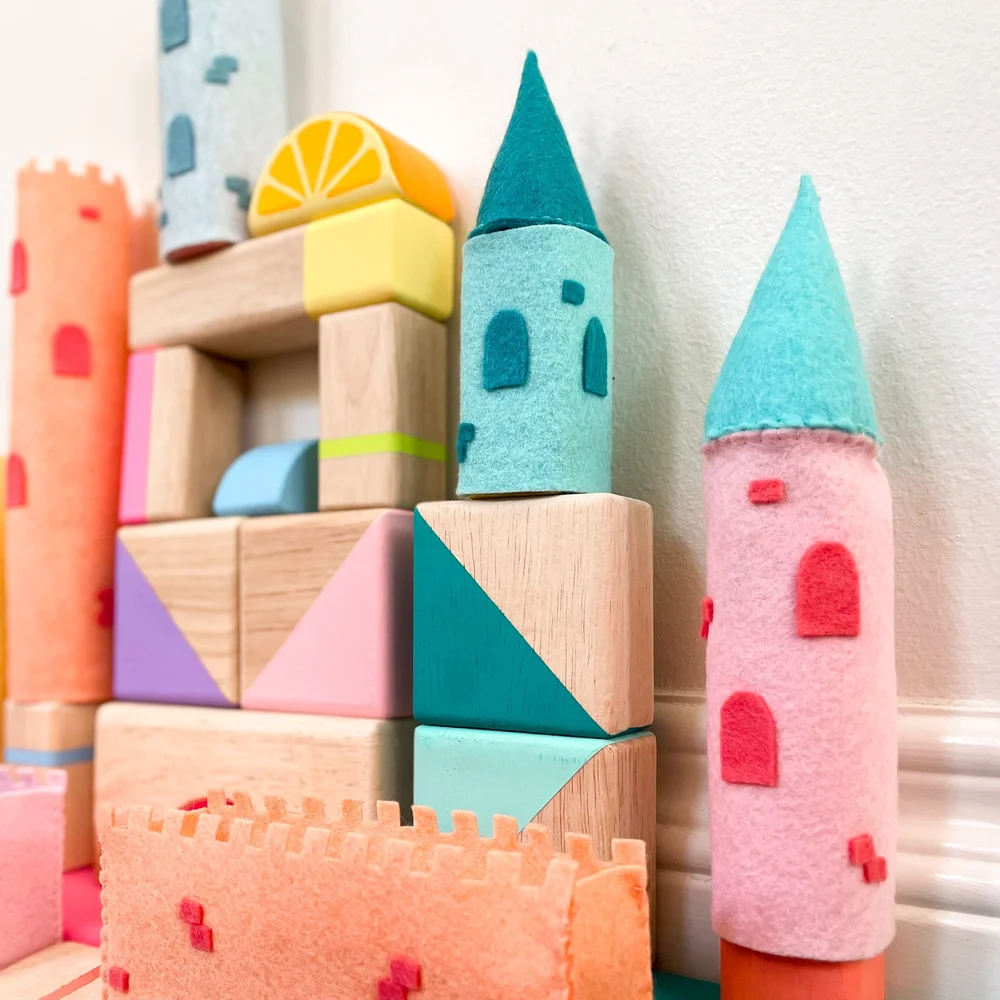 Magical Block Play: DIY Felt Castle Sleeves — Mosey Creative