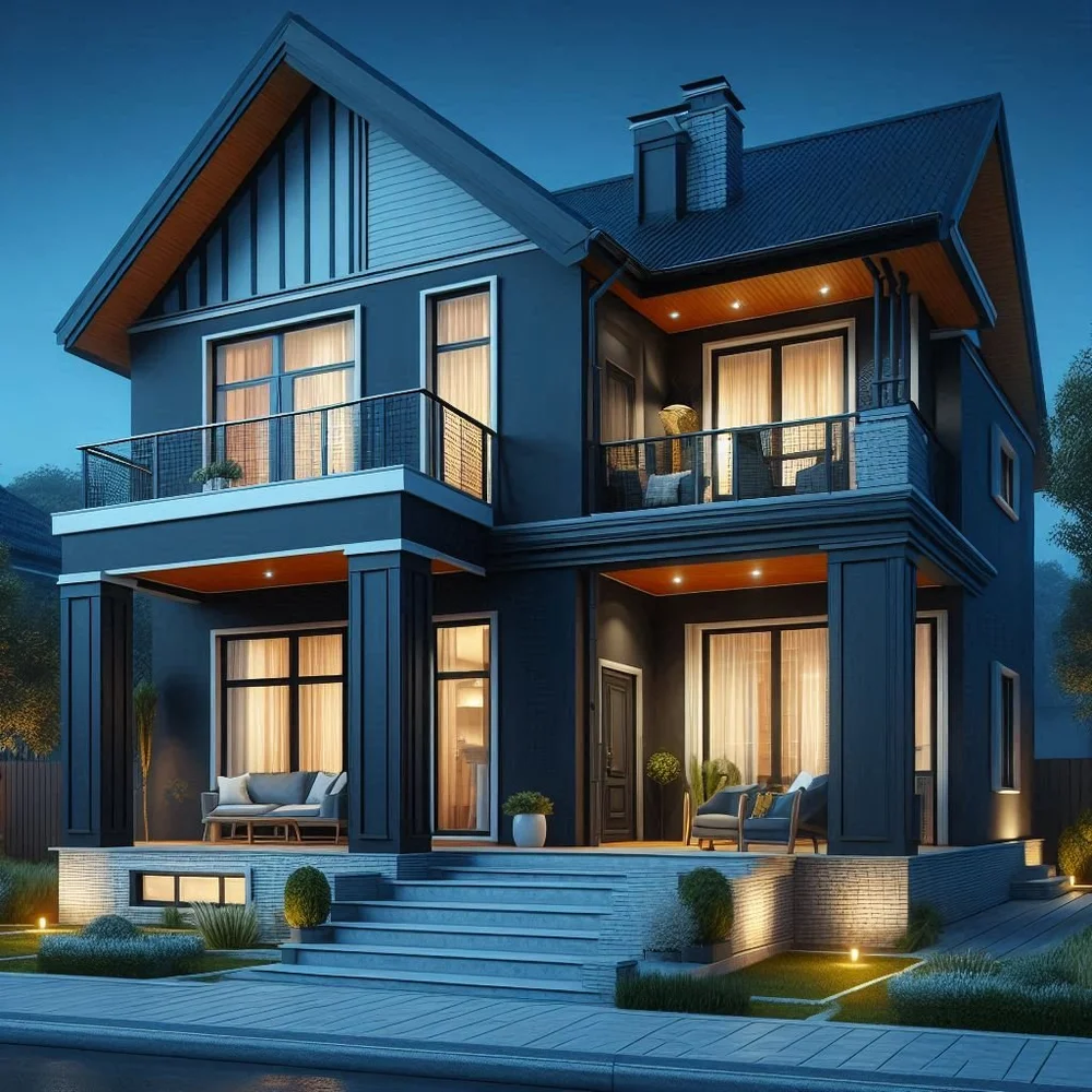 15 Creative Dark Blue House Ideas for Curb Appeal