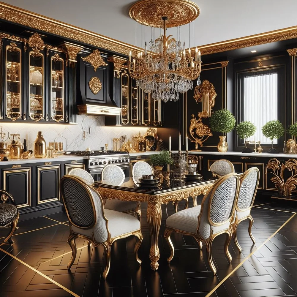 15 Luxurious Black and Gold Kitchen Ideas for Elegance