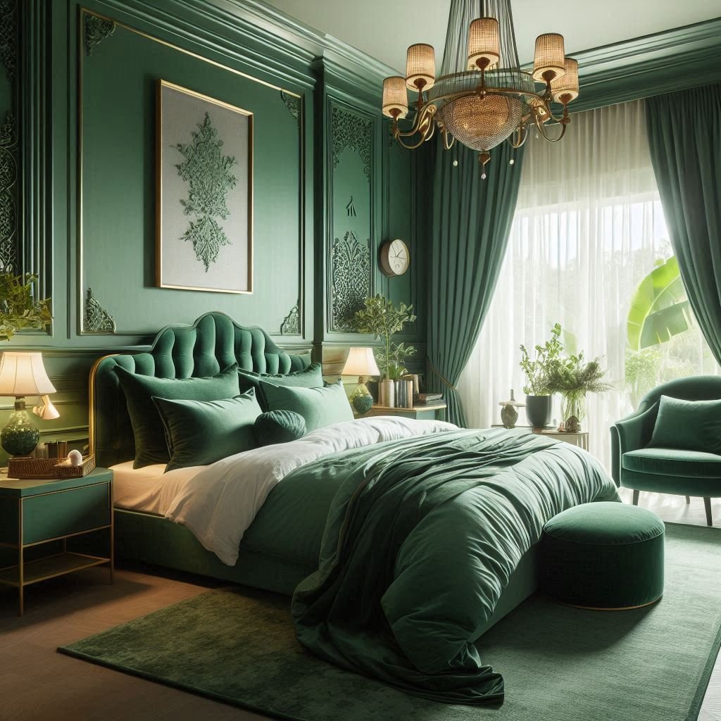 15 Stunning Emerald Green Bedroom Ideas