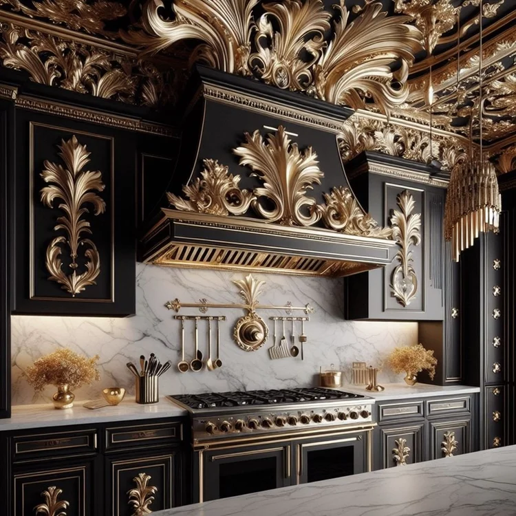 15 Luxurious Black and Gold Kitchen Ideas for Elegance