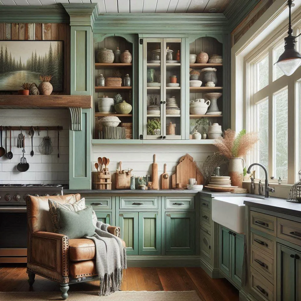 15 Rustic Sage Green Kitchen Cabinets Ideas for a Cozy Feel