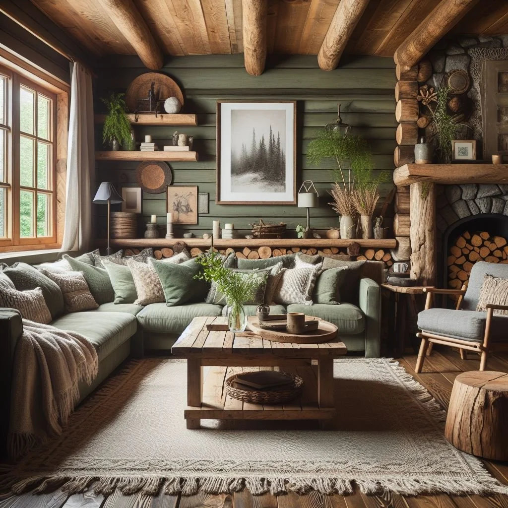 15 Cozy Rustic Sage Green Living Room Ideas