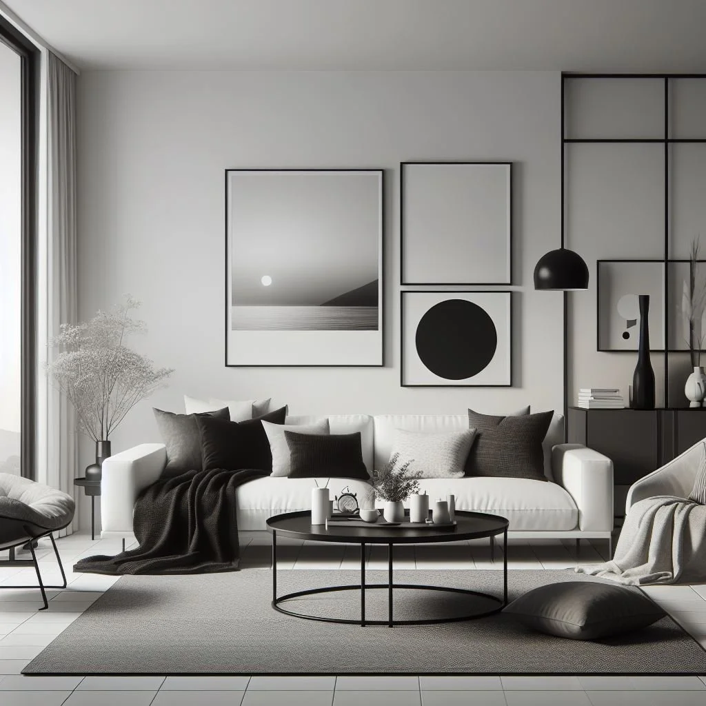 15 Stylish Black and White Living Room Ideas