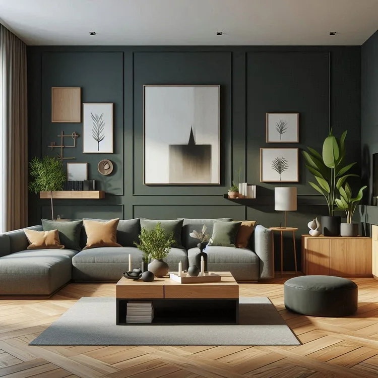 15 Modern Dark Green Living Room Ideas to Try