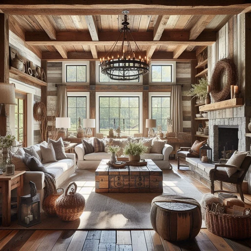 15 Rustic Farmhouse Living Room Ideas for Cozy Charm