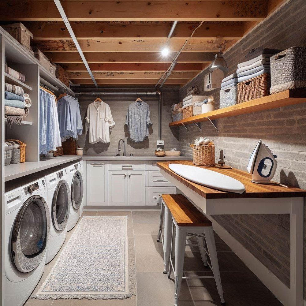 15 Basement Laundry Room Ideas to Maximize Space