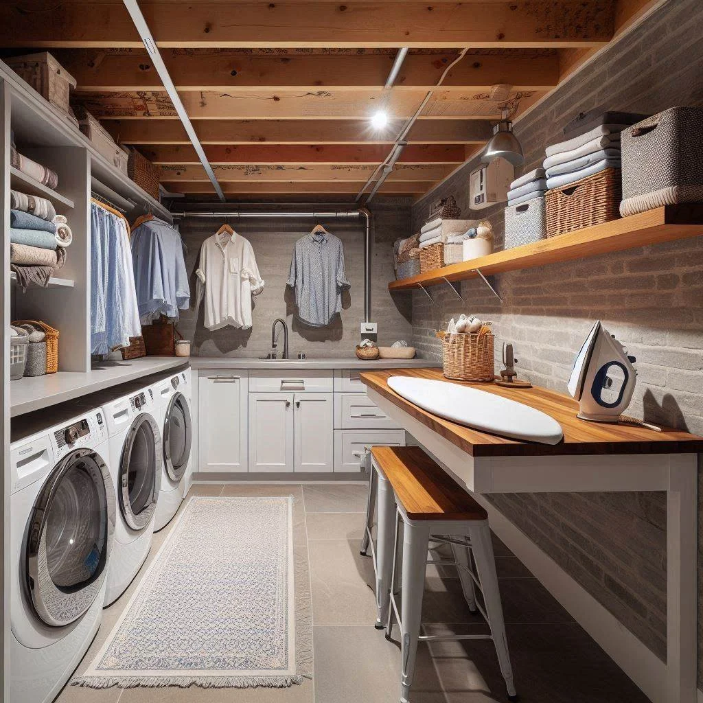 15 Basement Laundry Room Ideas to Maximize Space