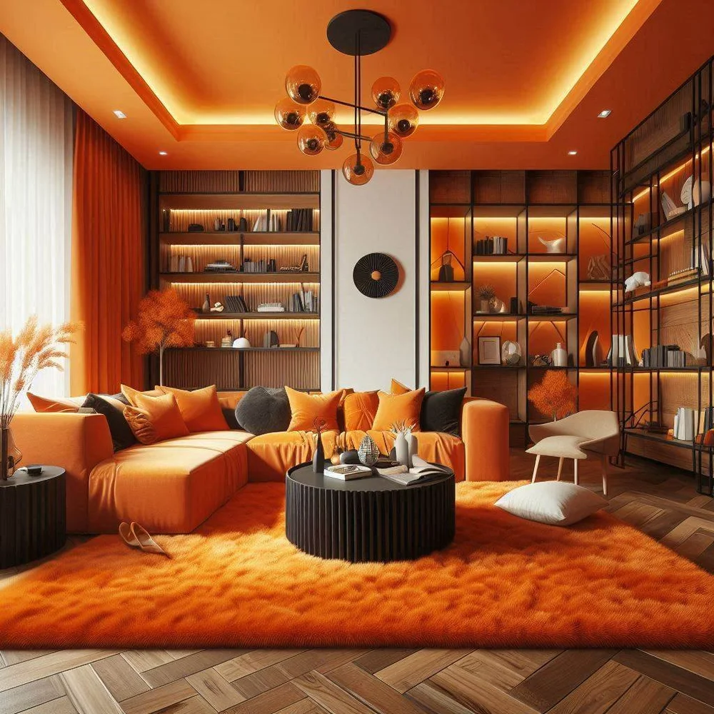 15 Orange Living Room Ideas for a Bold Statement