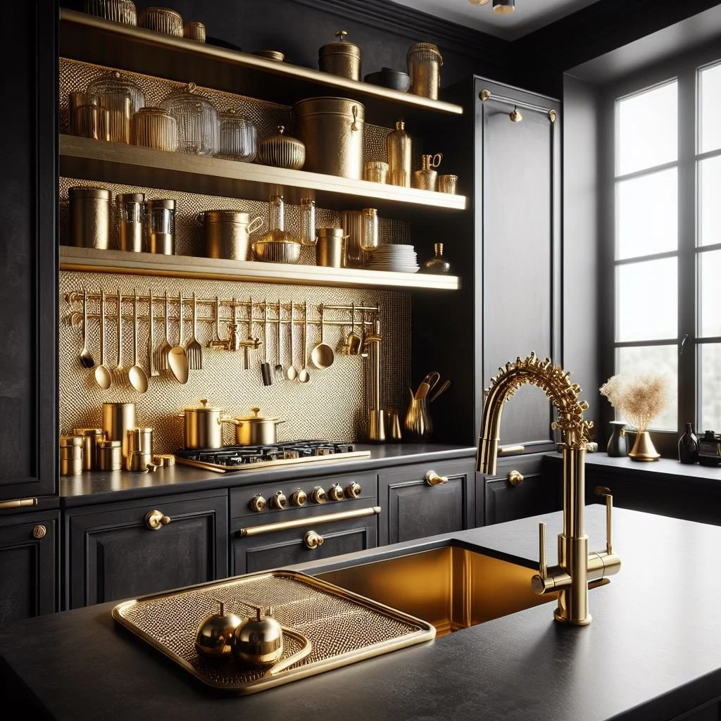 15 Luxurious Black and Gold Kitchen Ideas for Elegance