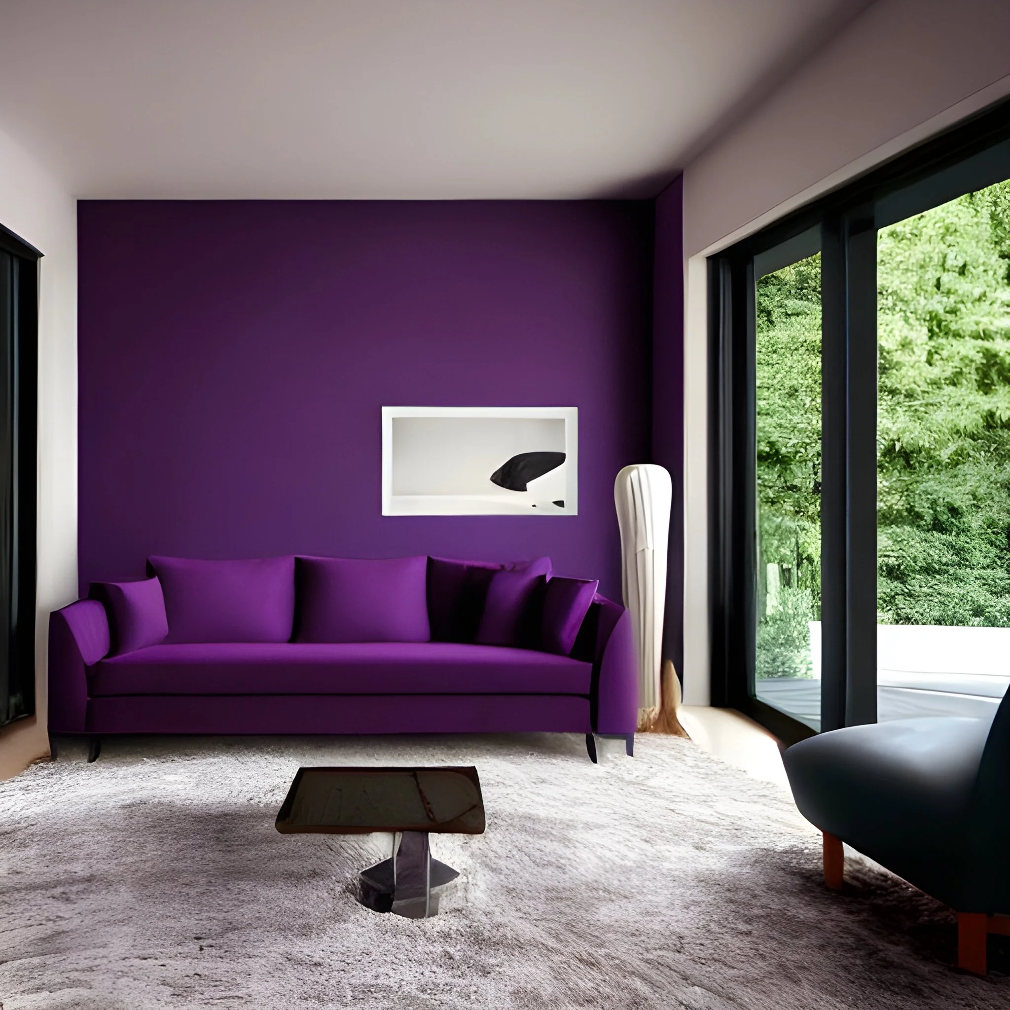 Purple Color In Living Room