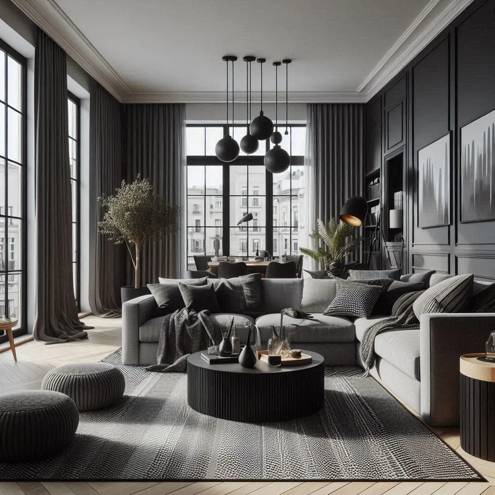 15 Stunning Black and Grey Living Room Ideas for Elegance