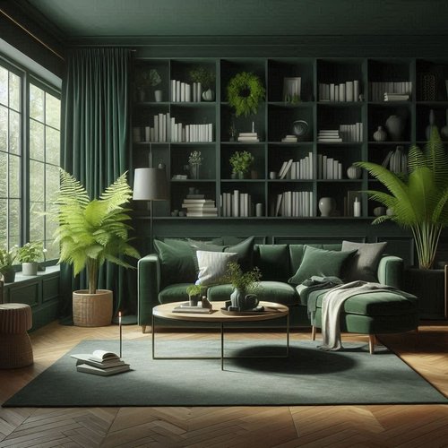 15 Forest Green Dark Green Living Room Ideas