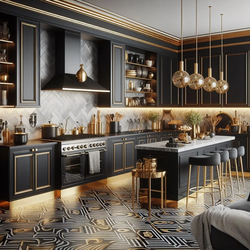 15 Luxurious Black and Gold Kitchen Ideas for Elegance