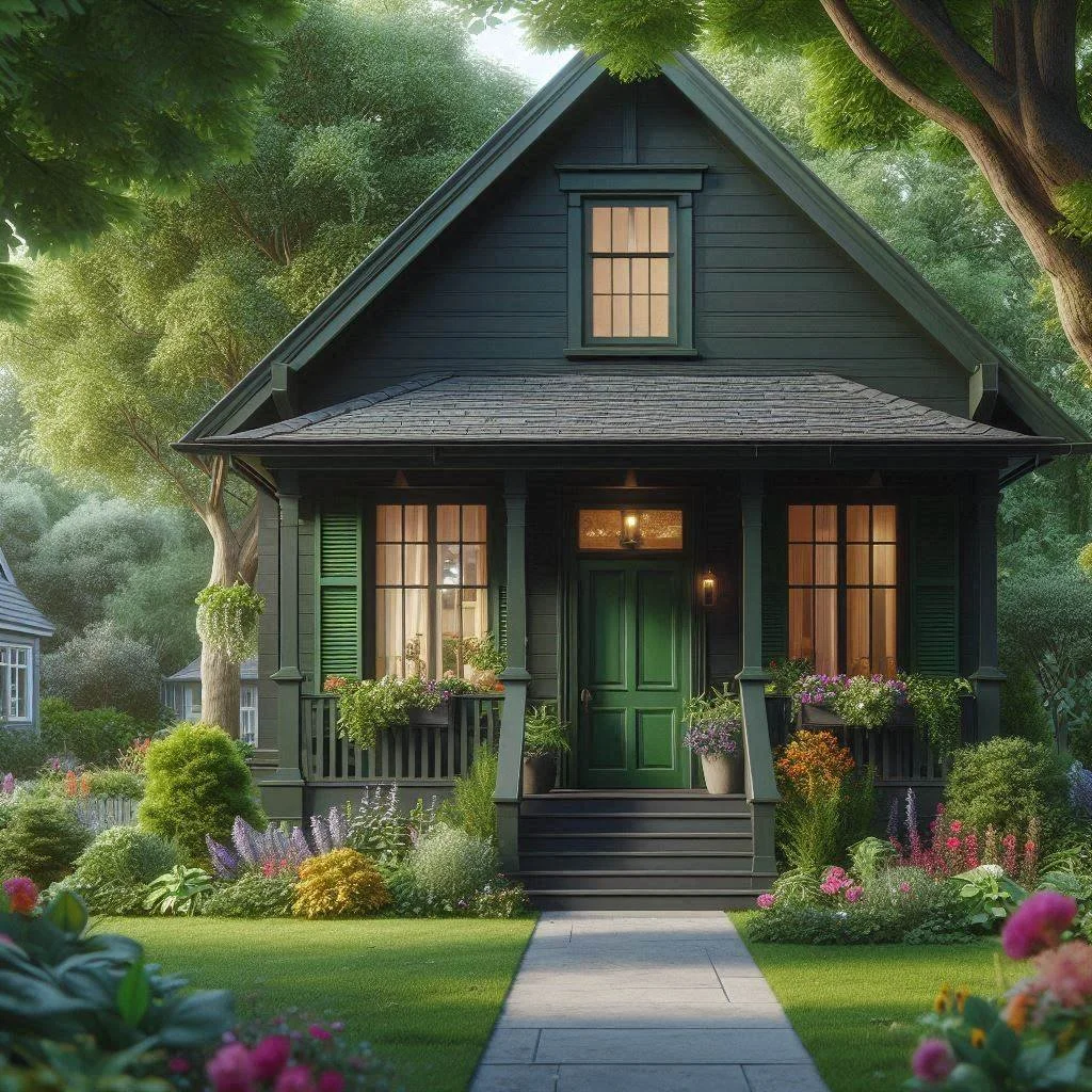 15 Dark Green House Ideas for a Bold Look