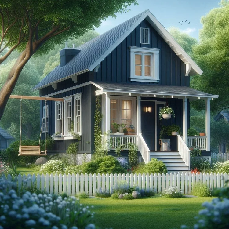 15 Creative Dark Blue House Ideas for Curb Appeal