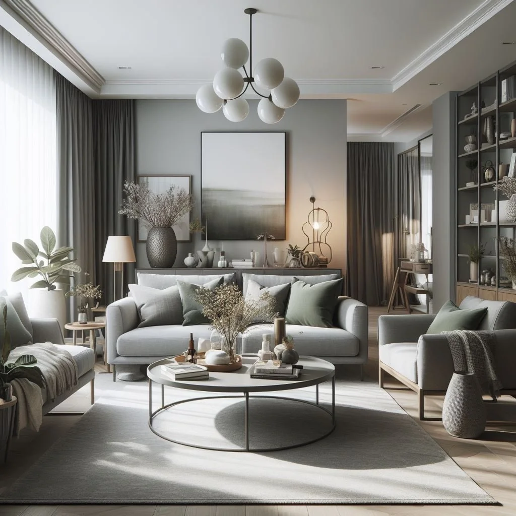 15 Stunning Grey and Sage Green Living Room Ideas