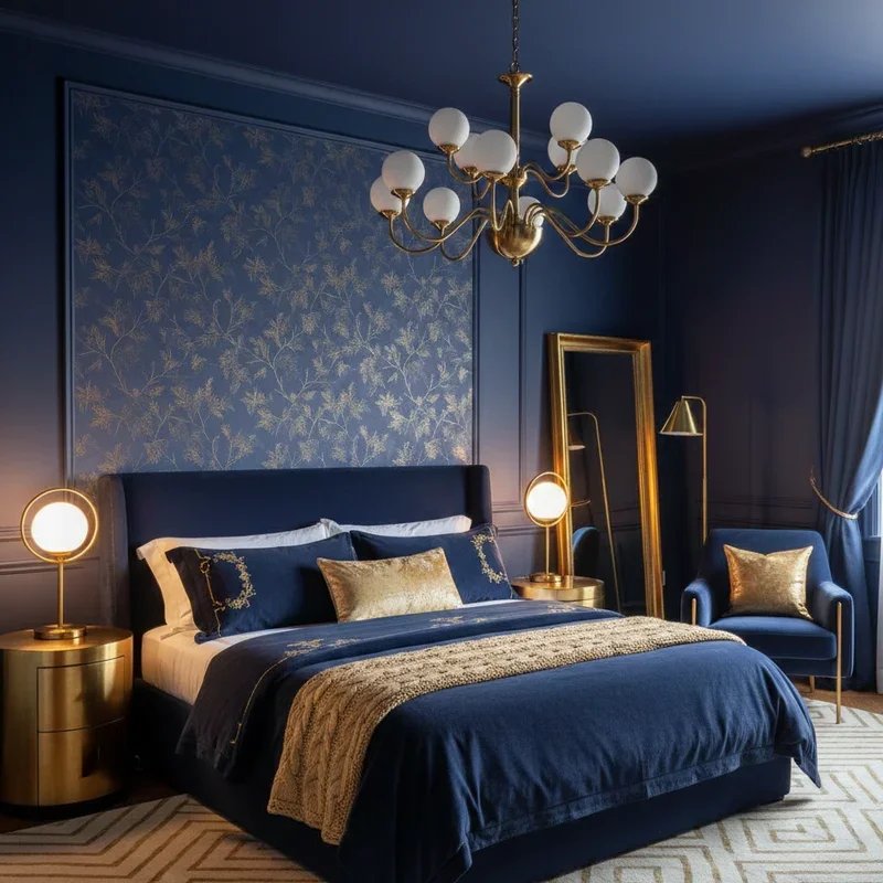 15 Navy Blue and Gold Bedroom Ideas for Sophisticated Homes