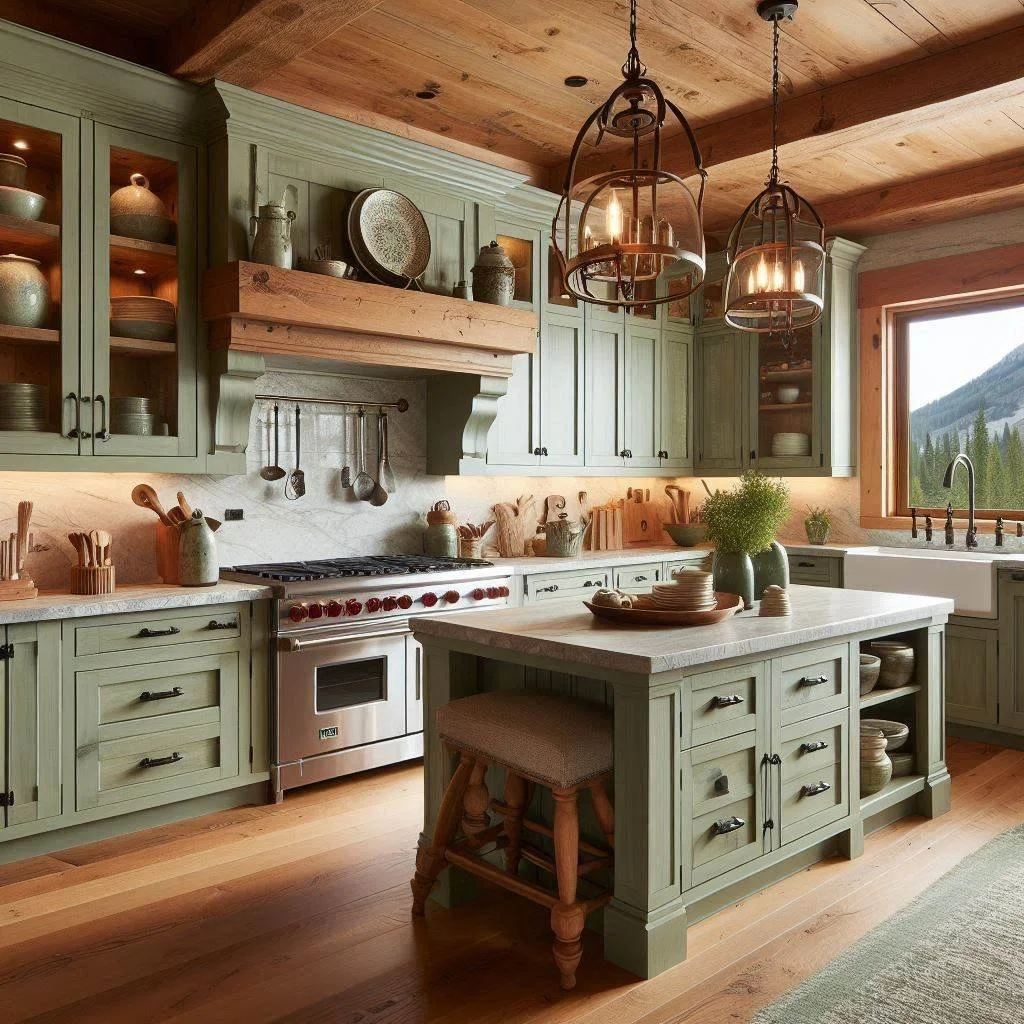 15 Rustic Sage Green Kitchen Cabinets Ideas for a Cozy Feel