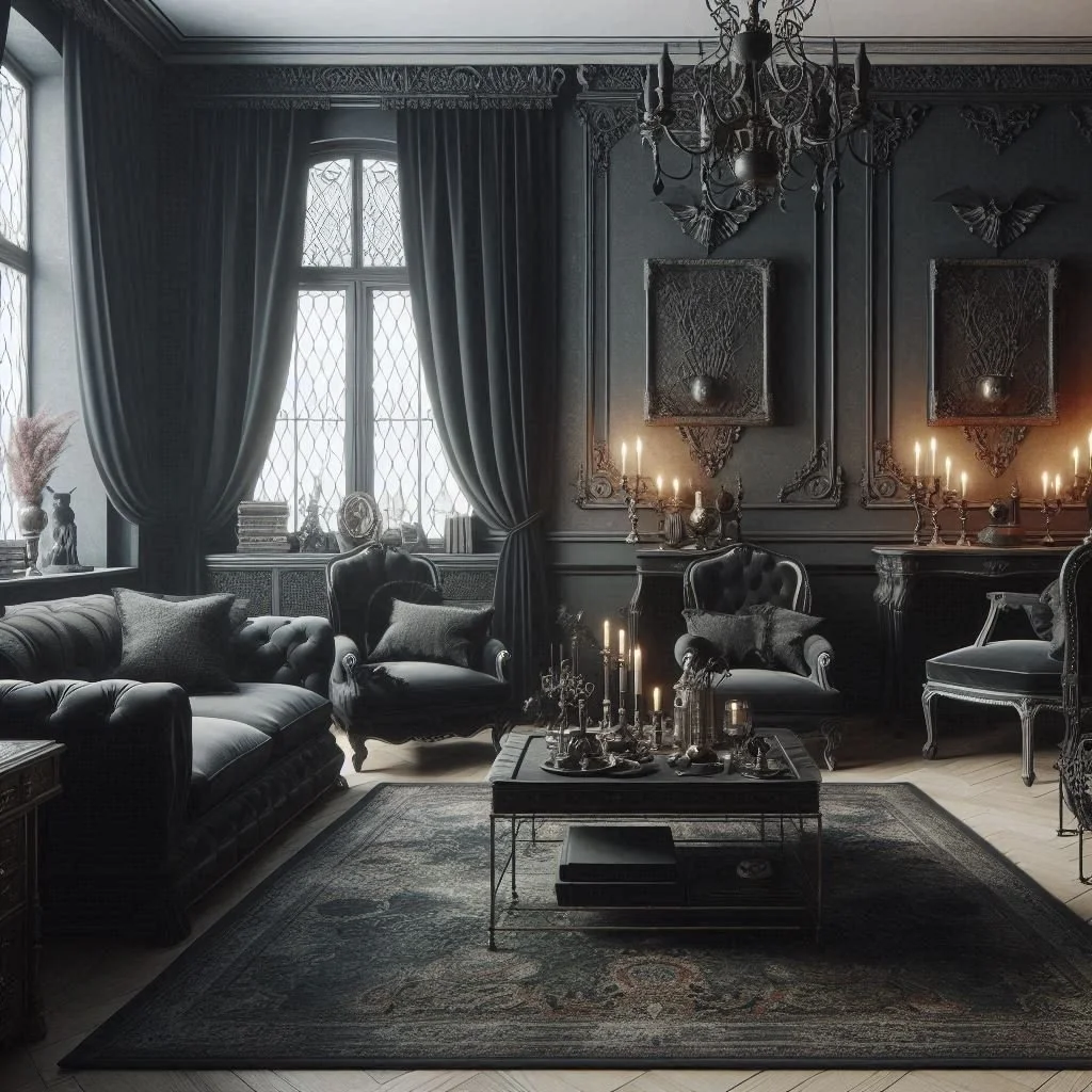 15 Darkly Elegant Gothic Living Room Ideas