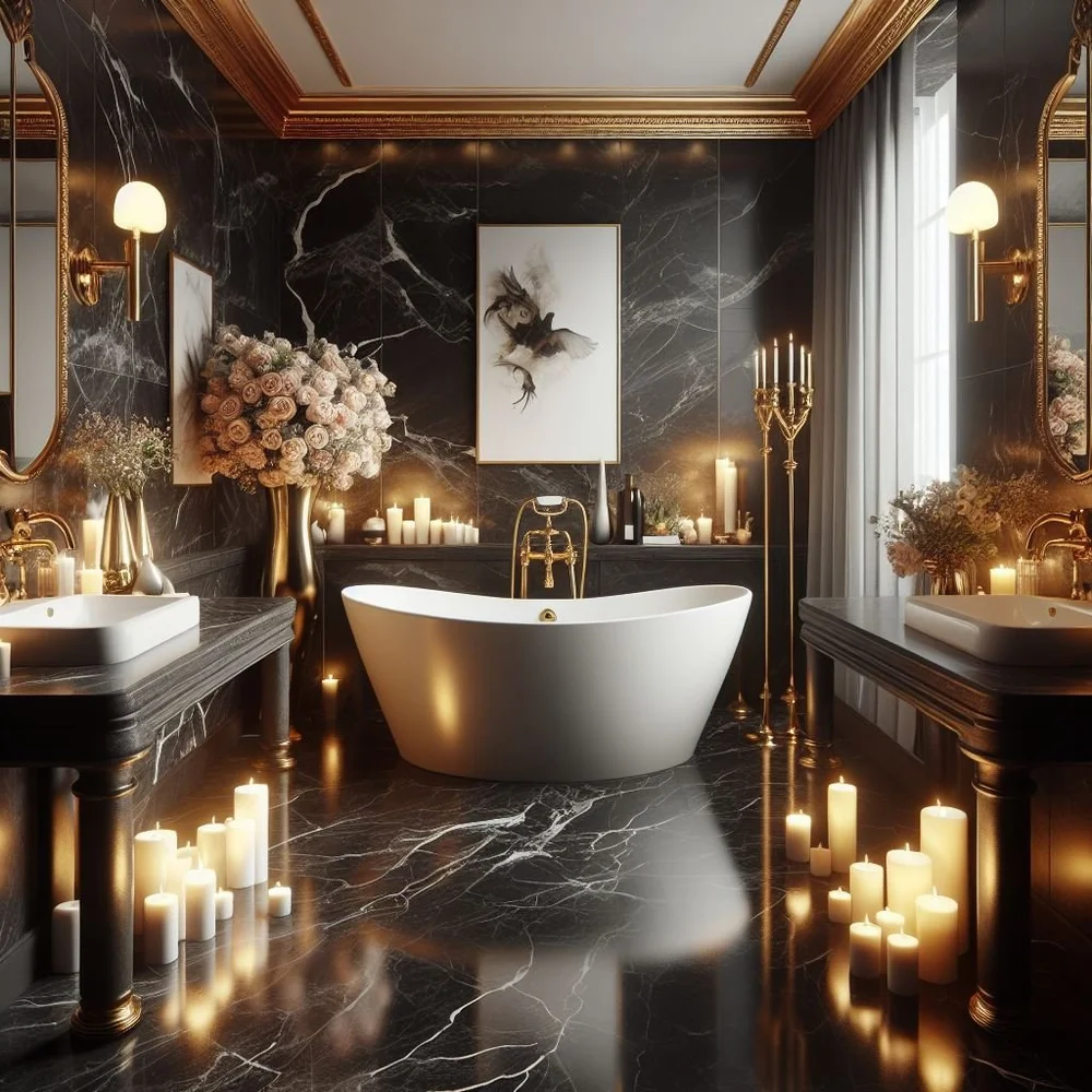 15 Luxurious Black and Gold Bathroom Ideas for Elegance
