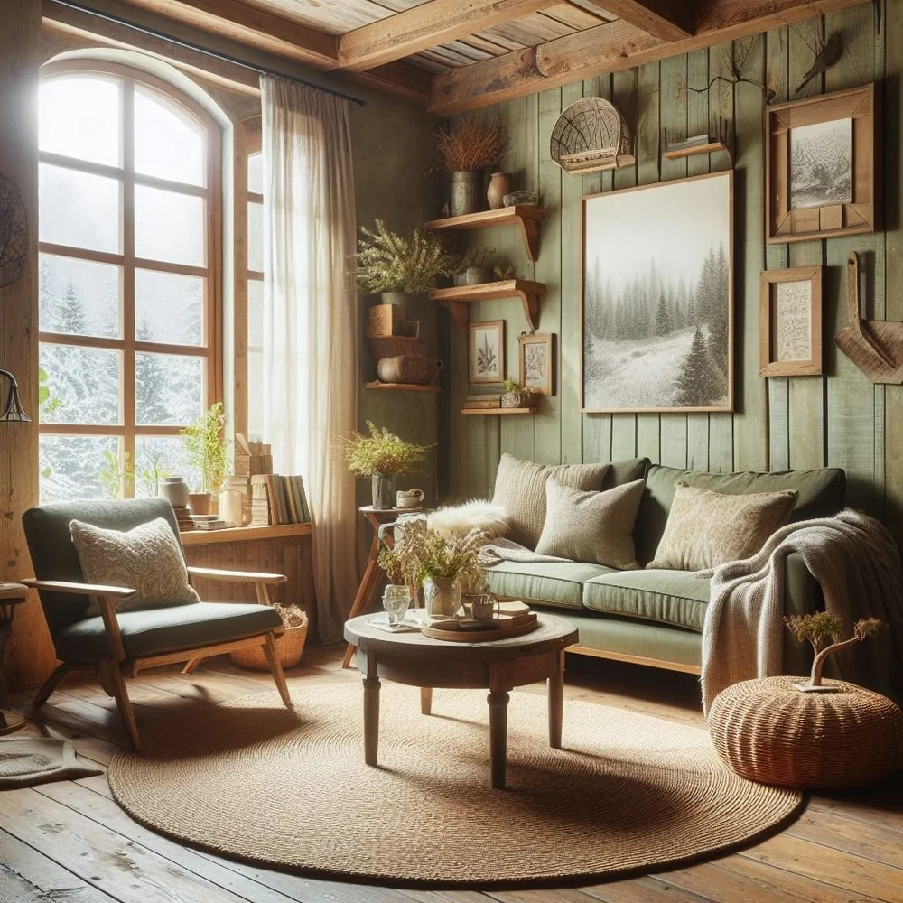 15 Cozy Rustic Sage Green Living Room Ideas
