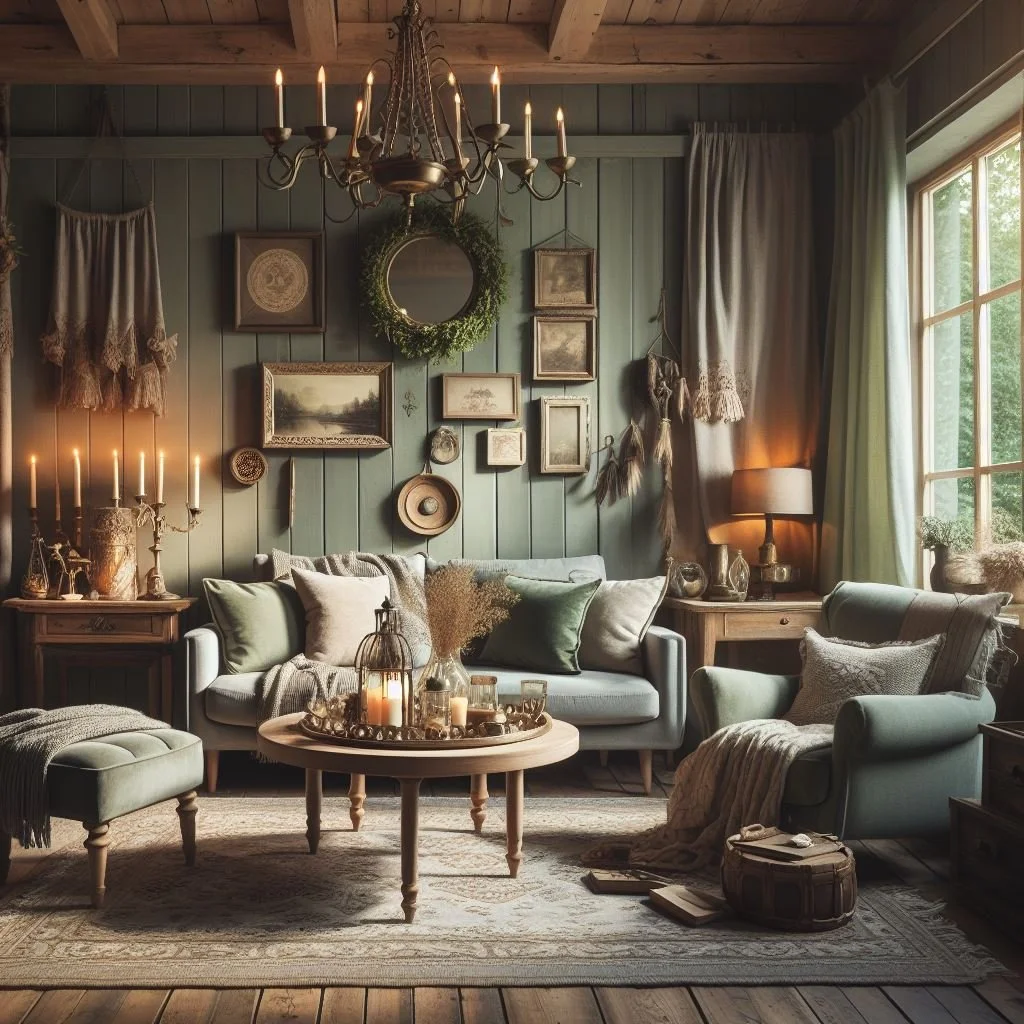 15 Cozy Rustic Sage Green Living Room Ideas