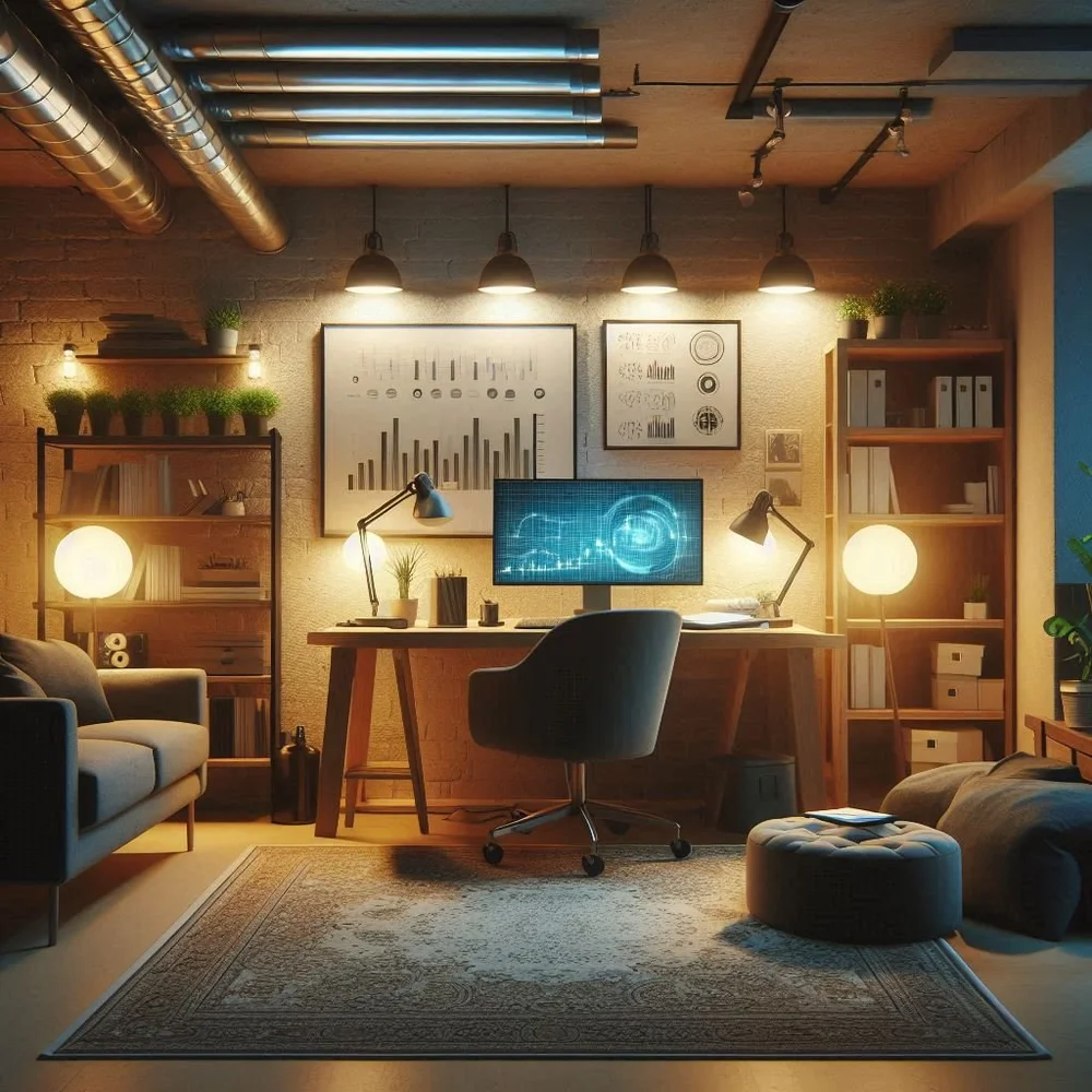 15 Basement Office Ideas for a Productive Workspace