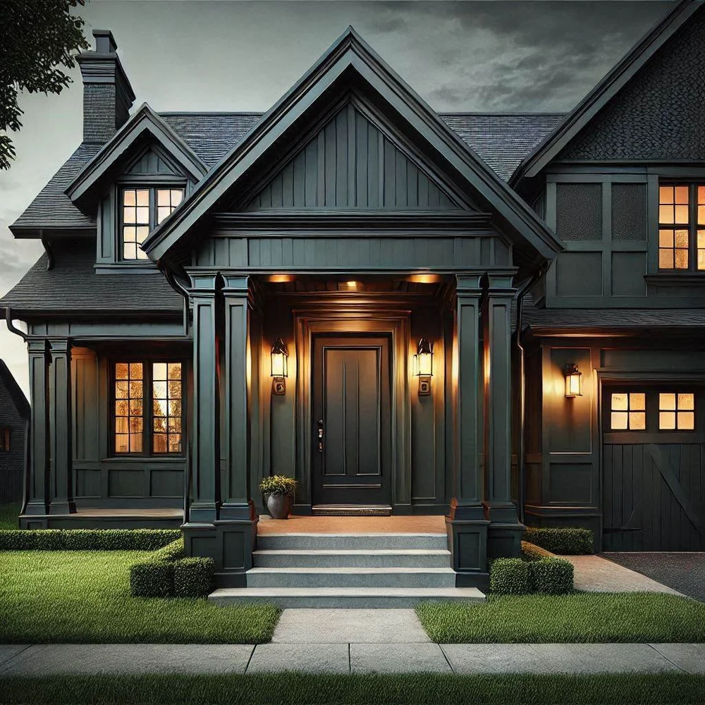 15 Dark Green House with Black Trim Ideas to Try